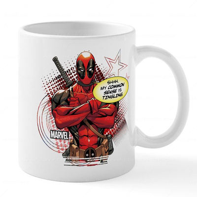 my common sense is tingling 死侍马克杯电影漫画周边咖啡杯男生