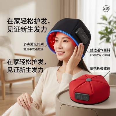 德国智能LLLT生发帽红光激光速长理疗控油防脱护发仪护头皮健发帽