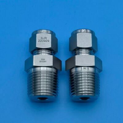 FITOK飞托克卡套直通终端3/8×1/2NPT阳螺纹 型号SS-CM-FL6-NS8