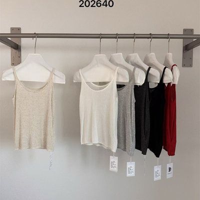 L少女 Doubleseven针织背心吊带女 弹力显瘦内搭无袖上衣202640