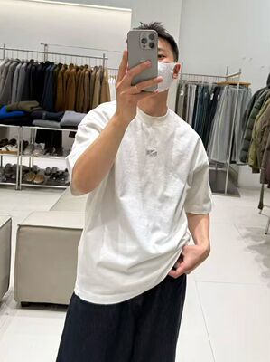 美式复古简约字母印花短袖T恤男