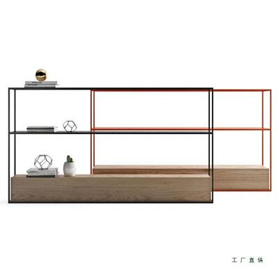 北欧铁艺关柜长玄现方形物置架轻奢收纳架卧室摆件展YEF示台代简