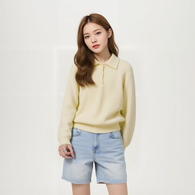 女童舒芙蕾针织衫POLO领毛衣