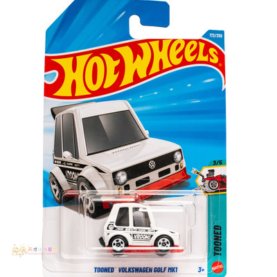 26年172号 TOONED VOLKSWAGEN GOLF MK1 大众 白色 风火轮 TOONED
