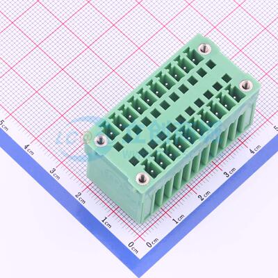插拔式接线端子 KF2EDGVHM-3.5-2*10P 插件,P=3.5mm 板端/插座-闭
