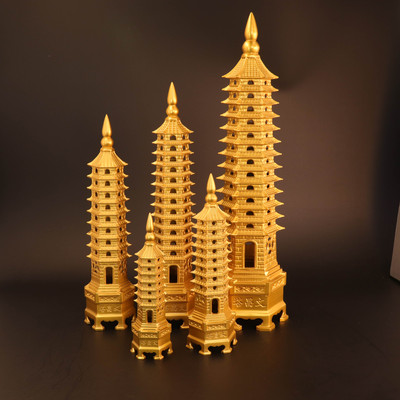 Pure brass Wenchang Tower ornaments, 9th and 13th floors, p