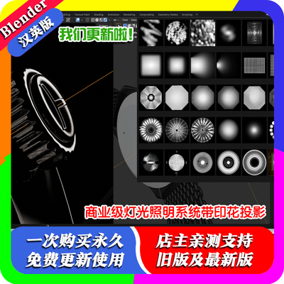 blender插件中文 Light Wrangler 4.2.29智能灯光照明IES打光HDRI
