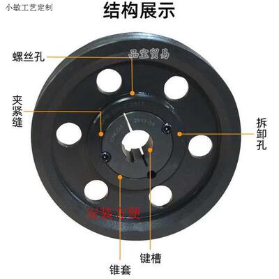 欧标皮带轮 SPA180-5-3020含锥套电机马达减速机柴油机皮带轮
