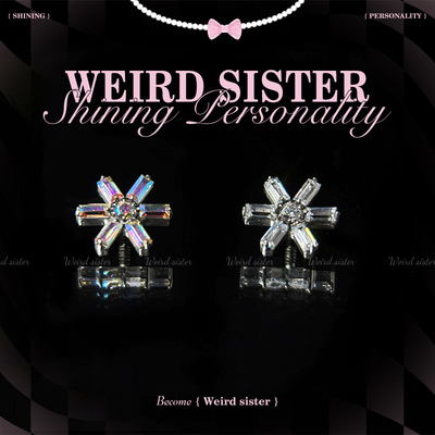 F136钛合金立方冰晶六瓣雪花耳钉耳骨耳蜗钉flat内螺纹平底高抛光