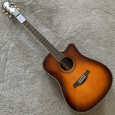 41寸全单民谣日落色云杉木+桃花心木全单箱体 德国ZOLLER品牌台产