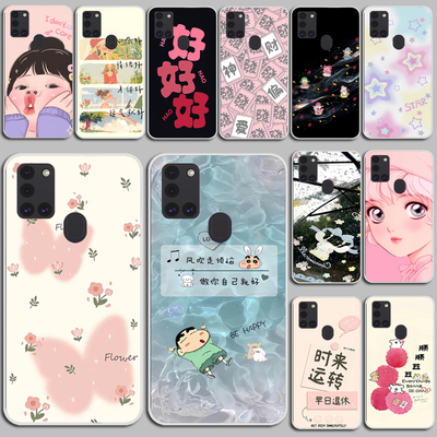 适用三星A21S手机壳Samsung A21S case cover保护套GalaxyA21S直边3星卡通硅胶软套外壳保护套