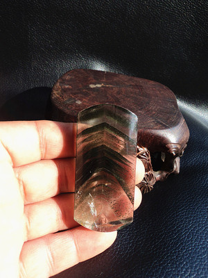 中国水晶矿石然绿幽灵无事牌吊坠