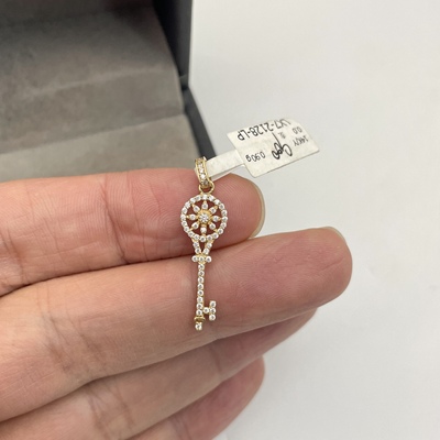 出口日本通体14k真金AU585吊坠孤品 重量0.90克