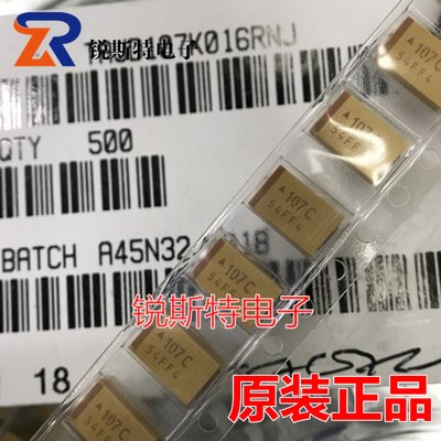 TAJD107K016RNJ D型 16V100UF 钽质电容 AVX原装 丝印107C 7343
