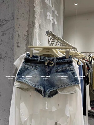 正品实拍2026夏季新款韩版时尚百搭显瘦高腰弹力牛仔短裤女热裤潮