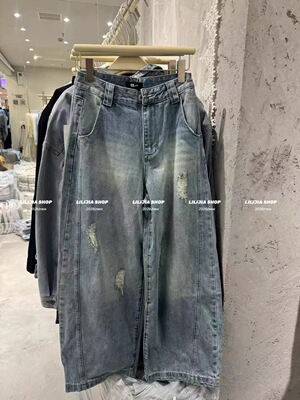 2026春季新款韩版宽松百搭休闲牛仔裤女简约时尚休闲长裤子潮ins