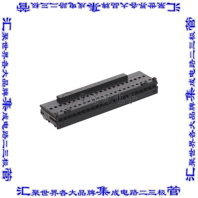 2-2355088-2 矩形连接器22POS插座1.2mm母插口黑色IDC自由悬挂