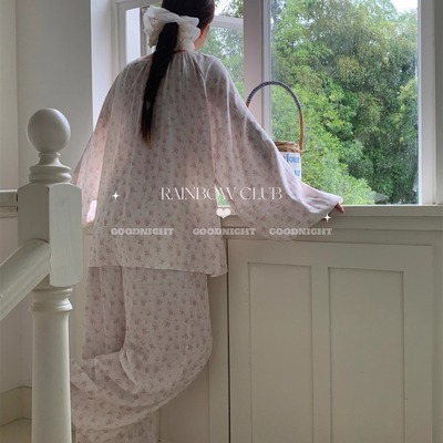 四季双层纱布全棉宽松休闲家居服