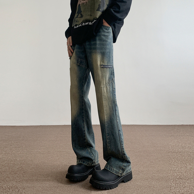 小众设计感牛仔裤美式风