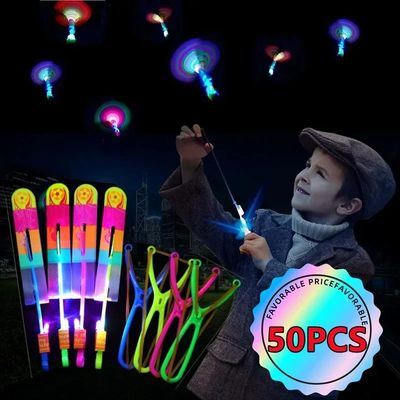 50//10/5/1Pc Amazing Light Toy Arrow Rocket Helicopter Flyin