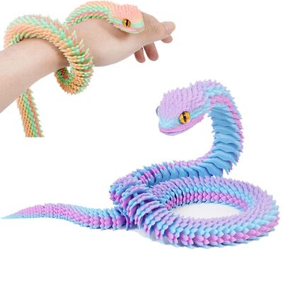 3D Printed Movable Joint Snake Figurine Simulation Animal 20