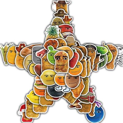 58PCS Robloxs Face Winning Smile Chicken Nugget Meme Sticker