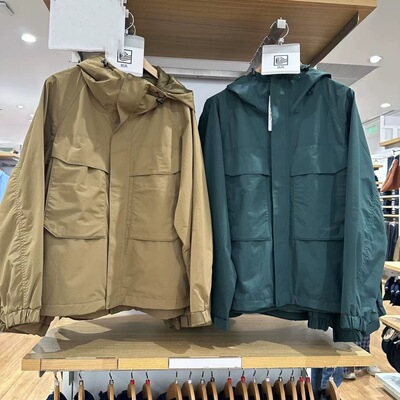 日单男女装防风连帽外套秋季宽松户外休闲工装夹克482213/478231