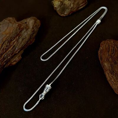 蒙客S925银金刚杵天珠项链