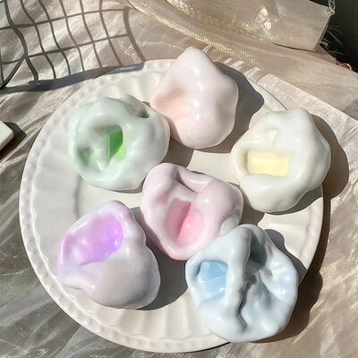 Flowing Sand Shaped Ice Skin Glutinous Rice Cake Slow Reboun