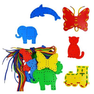 Threading Board Toddler Montessori Toys Lacing Fine Motor Sk