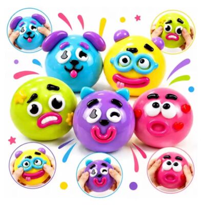 Blind Box Smushers Curiosities Dog Face Swap Squishy Toy Squ