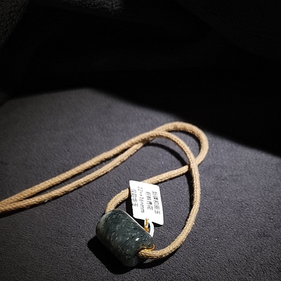 新疆和田玉籽料青花仿古老光古韵古珠勒子珠22+×16+mm编号3162