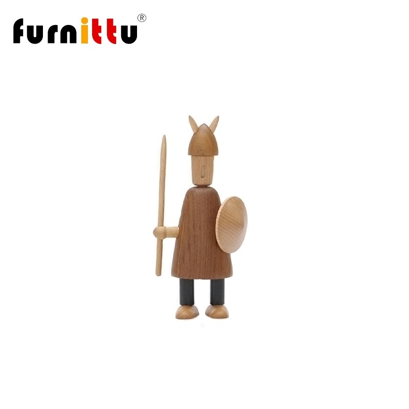furnittu创意设计师摆件 jacob jensen wooden viking 海盗木偶