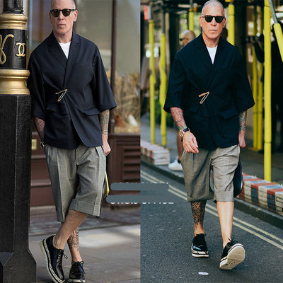 夏季6分裤休闲飞鸾鸟宽松复古