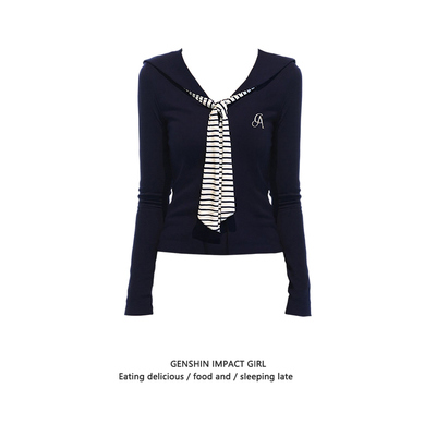 甜辣妹潮流复古刺绣T恤秋季新款