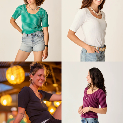 carve designs 天然防敏有机棉 罗纹弹力圆领T恤48美金