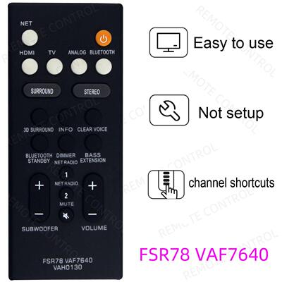 适用于雅马哈音响音箱遥控器 FSR78 VAF7640 ZV28960 YAS-209/109