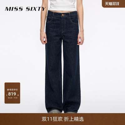 Miss Sixty2026秋季新款牛仔裤女复古直筒长裤子