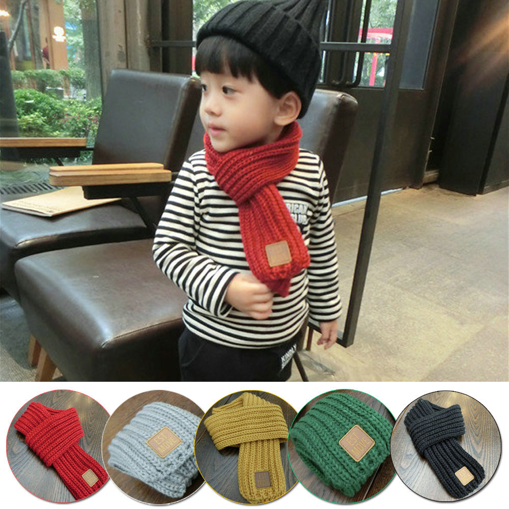 Buy Autumn and winter new baby scarf boys and girls fashion knitted ...