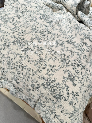 韩国专柜代购stich高端床品莫代尔碎花双面床盖柔软舒适可机洗