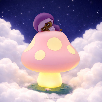 韩国跑跑姜饼人毒菇饼干小夜灯