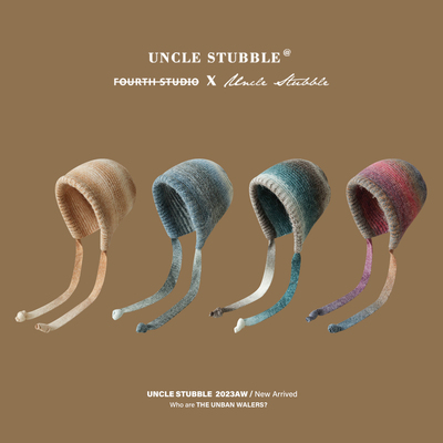 胡茬叔叔针织帽韩系女生秋冬