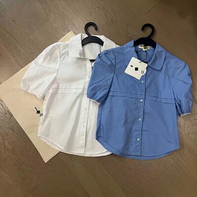 BMQ】玳购级 高定版 SHUSHUTON新款修身甜美可爱娃娃领衬衫上衣