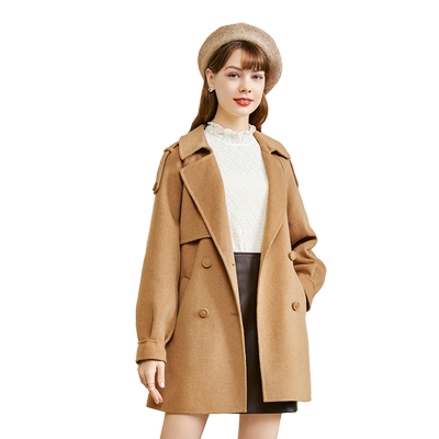 百图羊毛双面呢大衣毛呢外套Betu