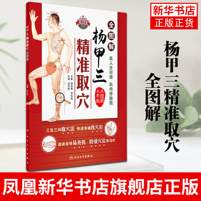 正版杨甲三精准取穴全图解刘乃刚快速准确找穴位三边三间取穴法真人全彩肌肉骨骼大字版大图册临床针灸血艾灸推拿按摩穴位书人卫版