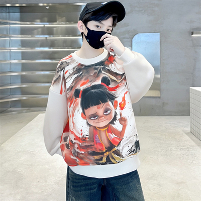 男童卫衣春秋款2025新款哪吒