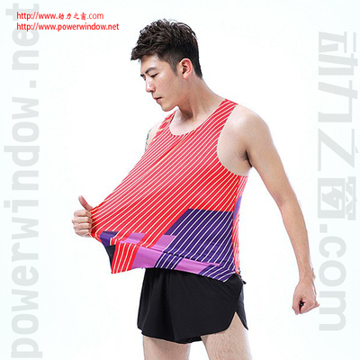 马拉松运动背心弹力速干田径服