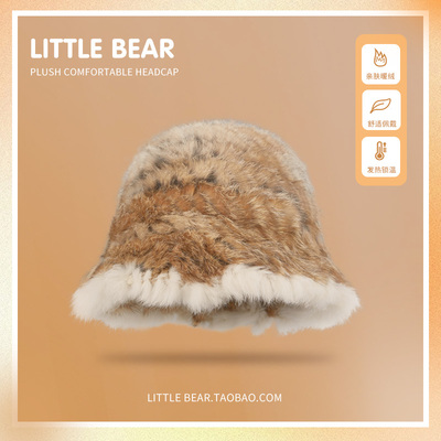 川西旅游兔毛渔夫帽保暖护耳