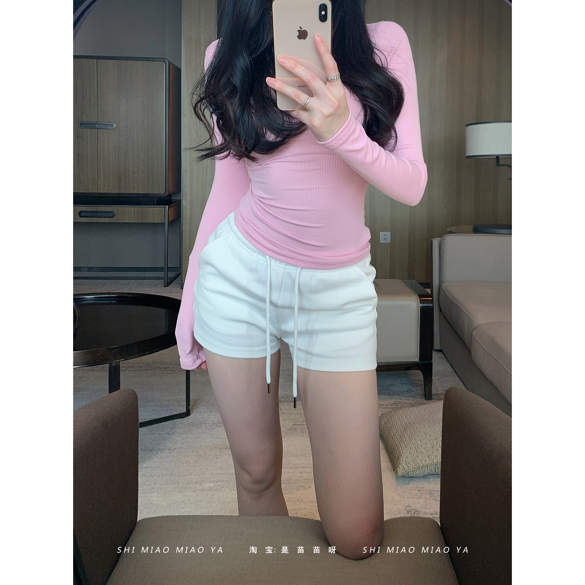 搭配不费力 好版型包臀休闲小短裤 棉质抽绳卫裤修身百搭显瘦夏季