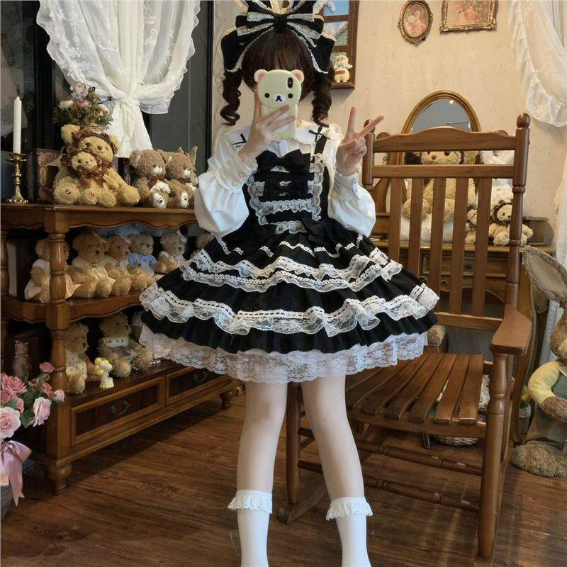 YoYo酱原创设计Lolita洋装doll感jsk吊带连衣裙夏季